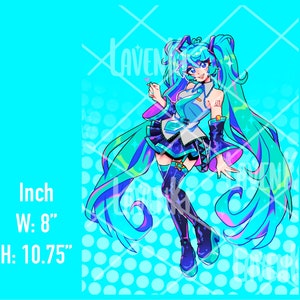 8x8 Anime Print Strawberry Miku Print6x8 Anime Print Sasaki - Etsy