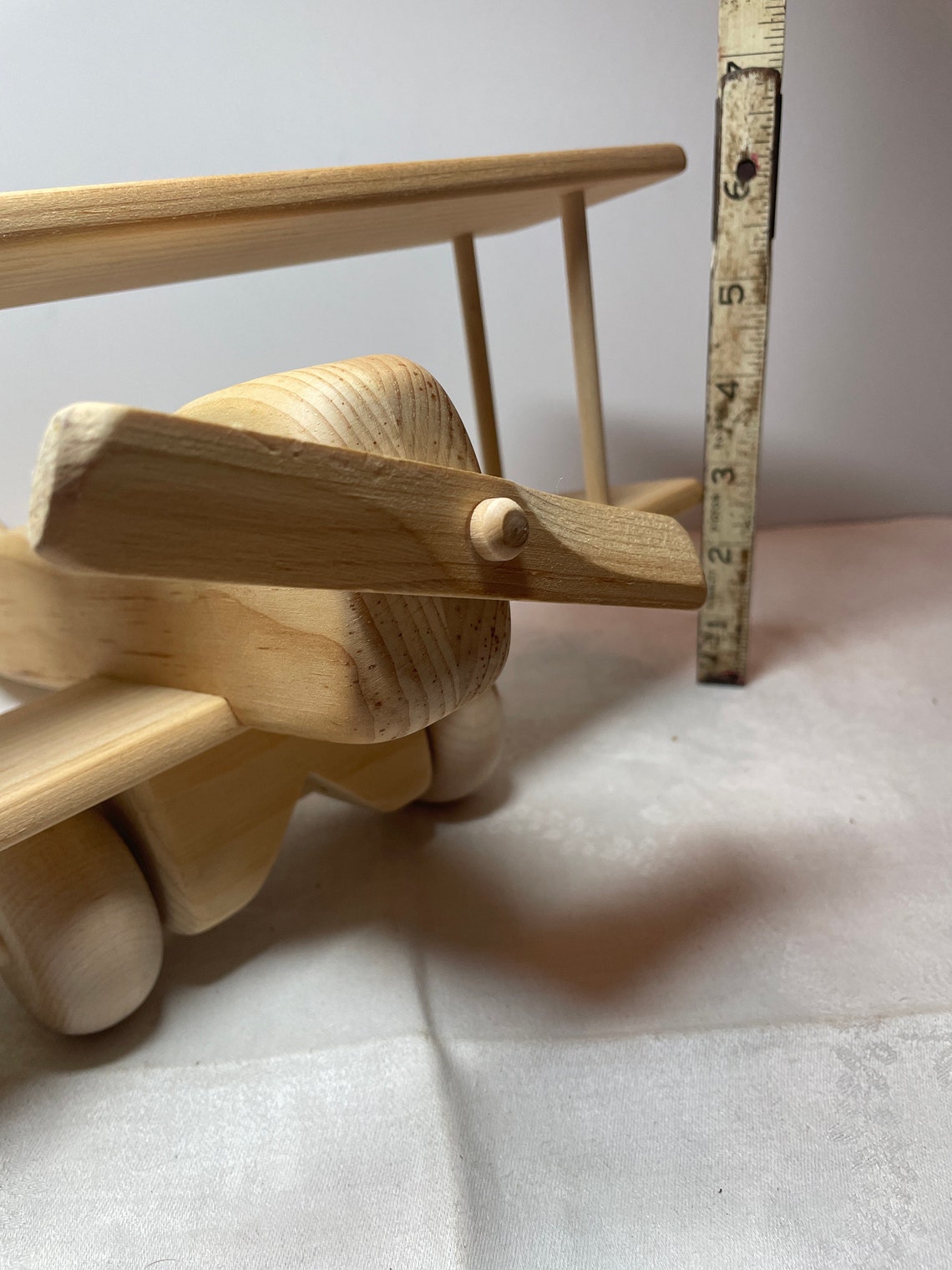 Wood Hand Crafted in Maine Toy Propeller Bi Plane 14” Long 8” Tall - Etsy