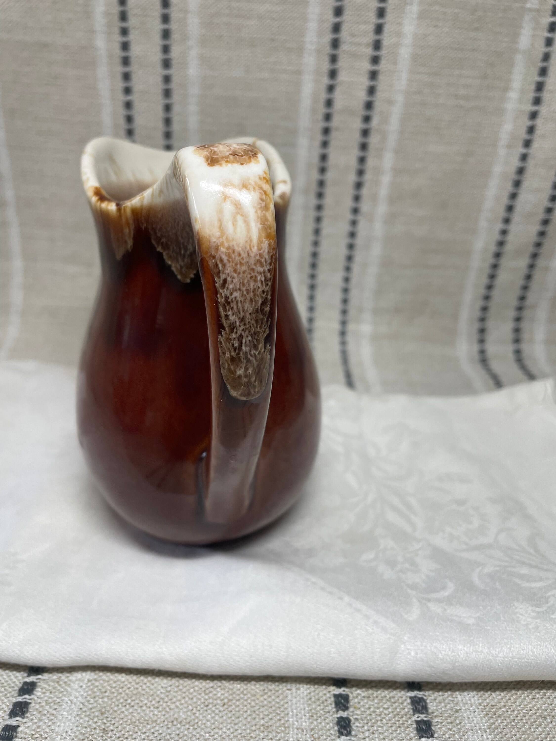 Vintage Brown Glazed Drip Picture 5” USA Pottery - Etsy