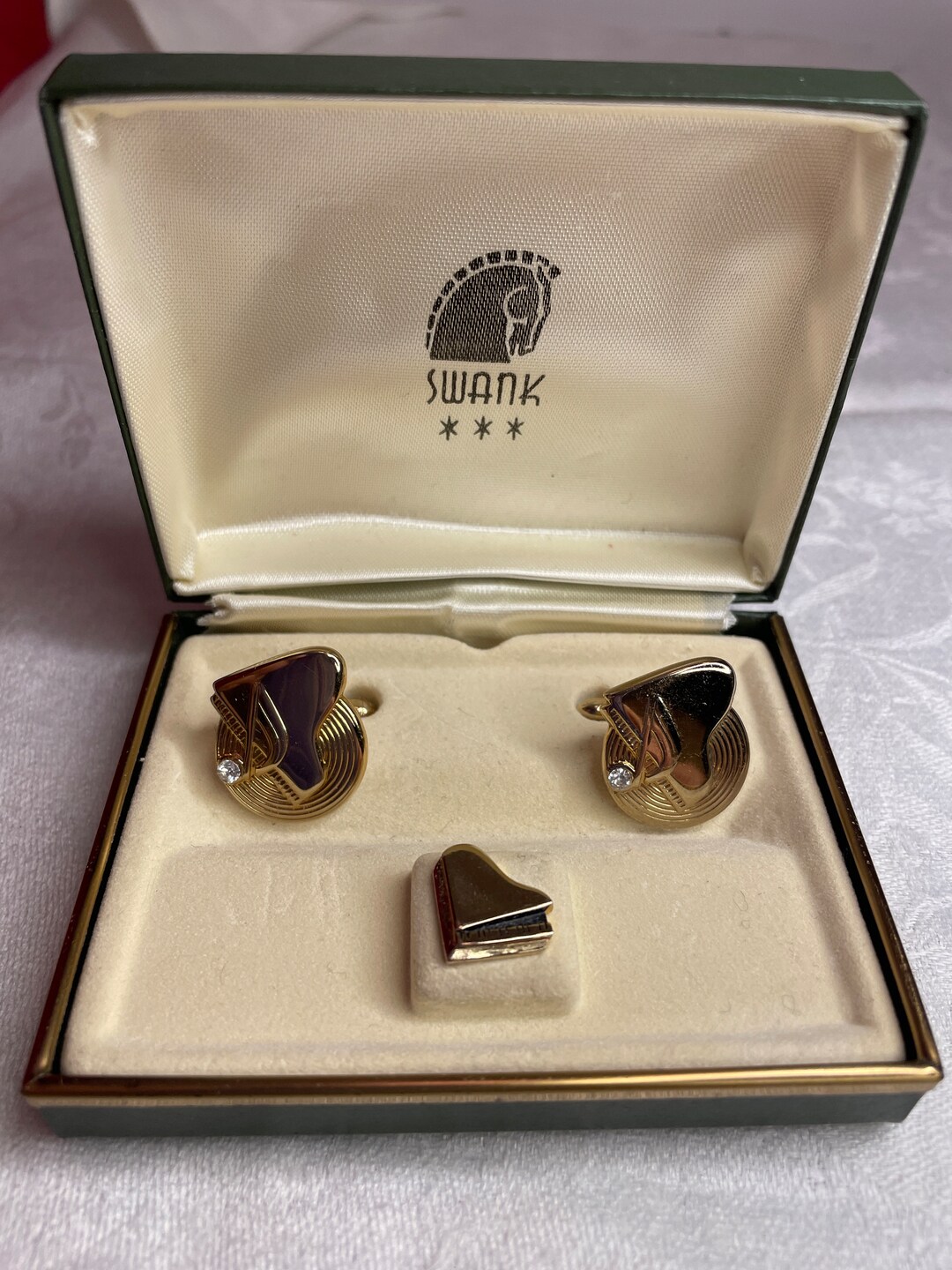 Vintage Swank piano Cuff Links and Tie Pin - Etsy