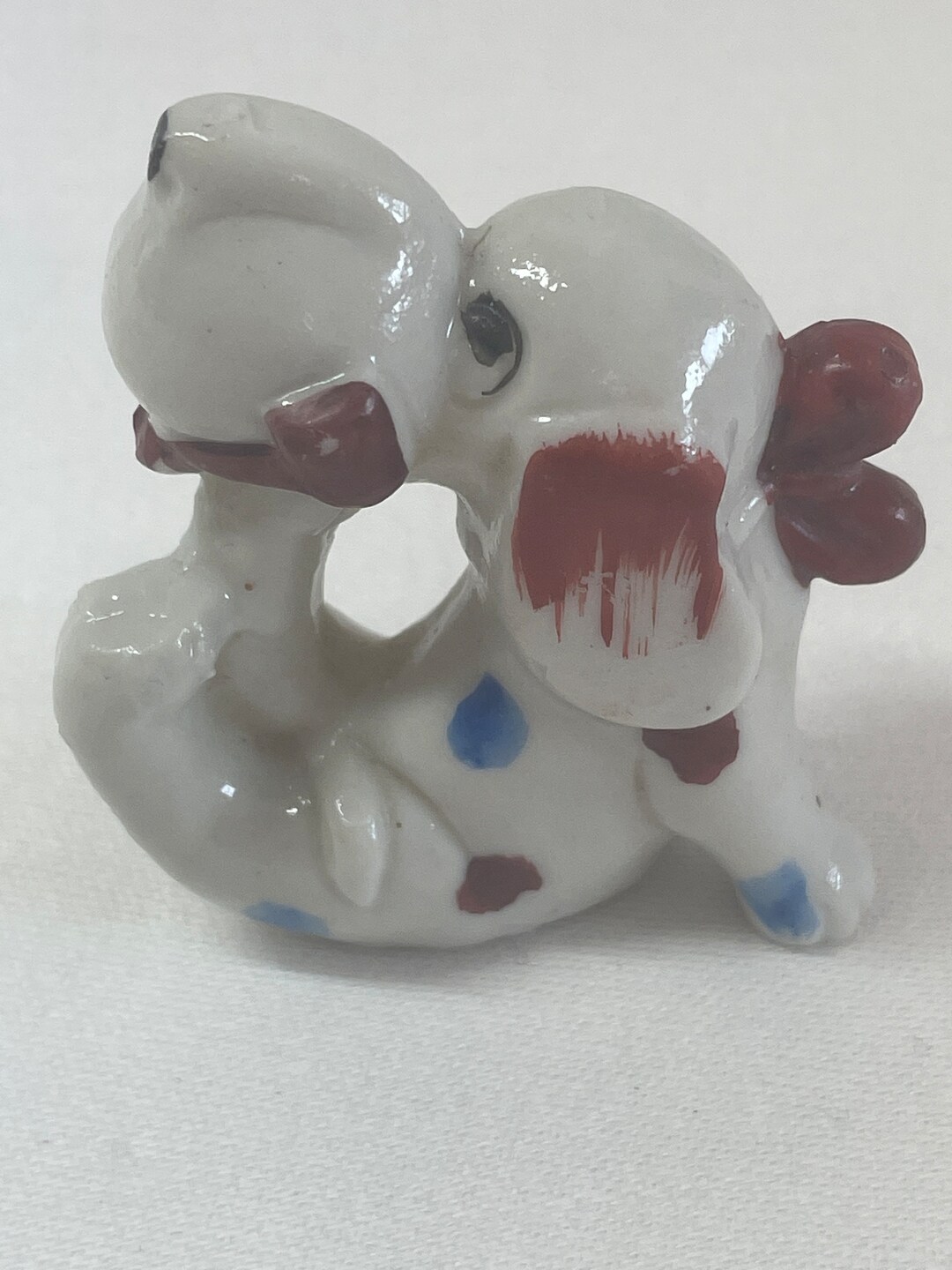 Fun Spotted Dog With Pipe Figurine Vintage Rare - Etsy