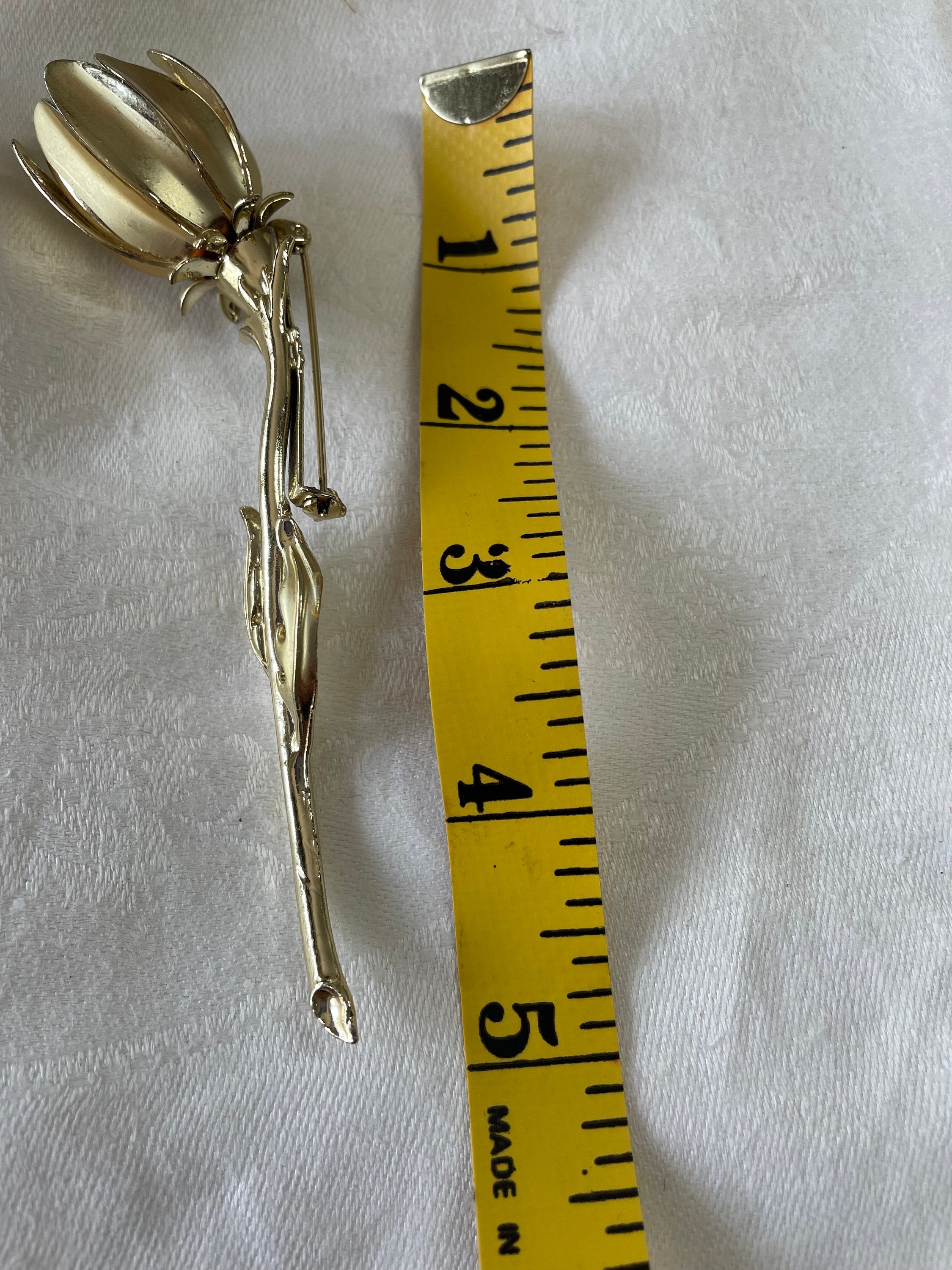 1950 Gold Blazer Lapel Rose Brooch / Pin 5 EC Vintage - Etsy