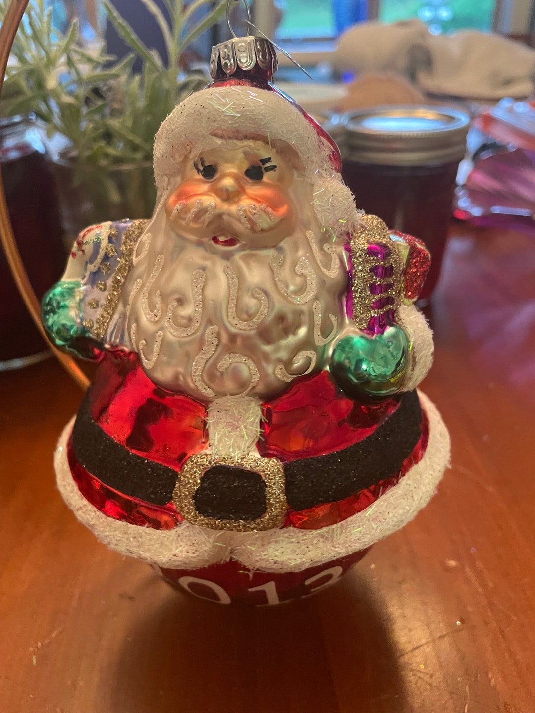 Vintage Collectable Blown Glass Christmas Tree Ornament Radko Santa ...