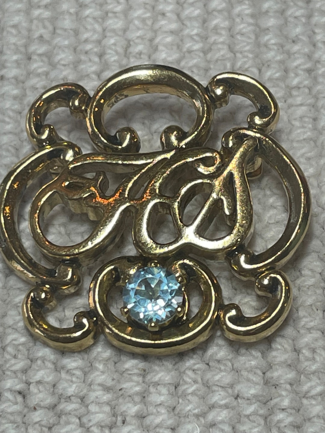 Gold Plated Avon Honor Society Pin a Blue Crystal - Etsy