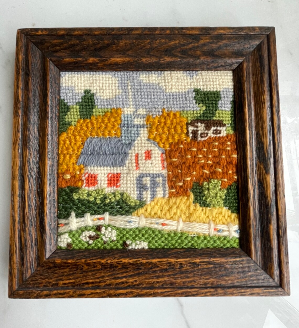 Small Country Stitchery Framed - Etsy