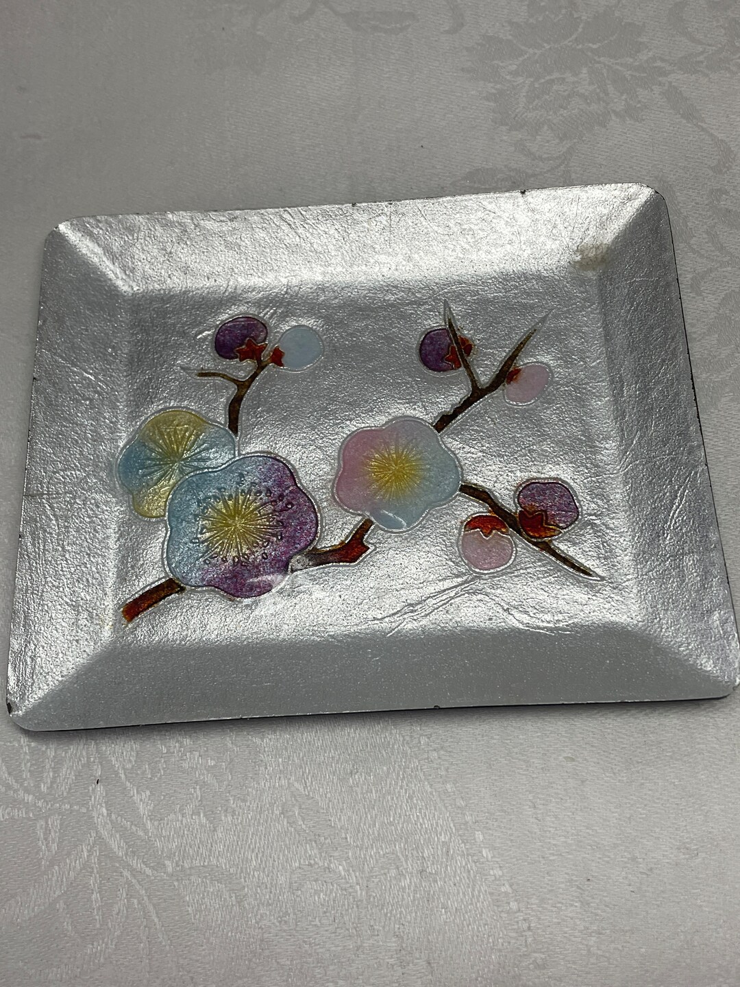 Vintage Japanese Turanka Enamel Ando Cloisonne Tray Floral. - Etsy