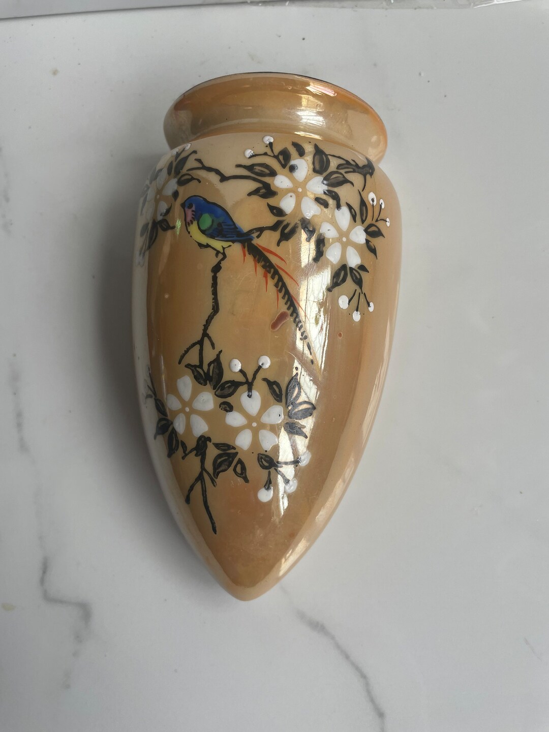 Japanese Vintage Lusterware Wall Pocket Bird of Paradice 6” - Etsy