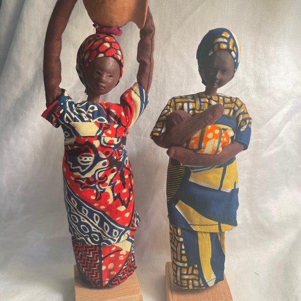 Wooden African American Dolls - Etsy