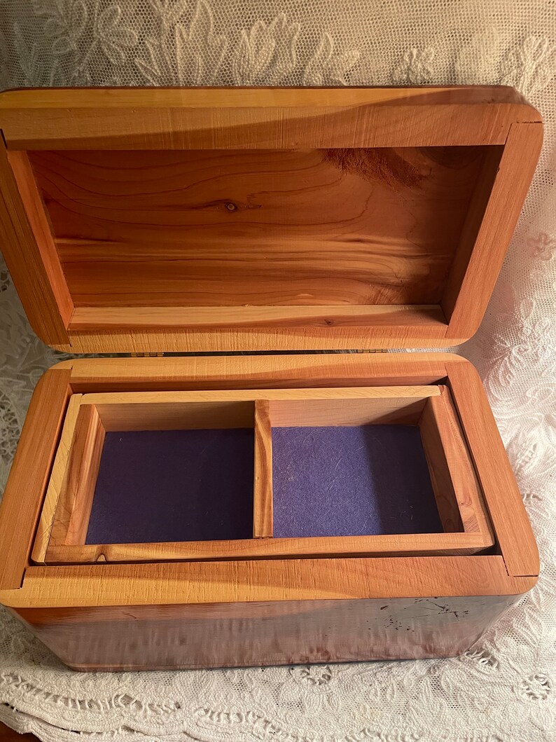 Handsome Cedar Chest With Lift Out Tray Open to the Scent of Fresh Cut ...