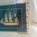 3D Shawdow Box Tall Ship Made of Cork and Wood Blue Mat and Orginal ...