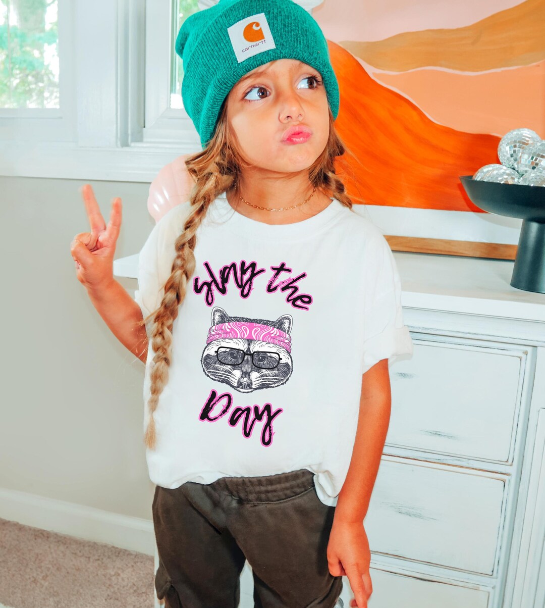 Raccoon Shirt Slay the Day Shirt Slay Queen Shirt Funny Raccoon Tshirt ...