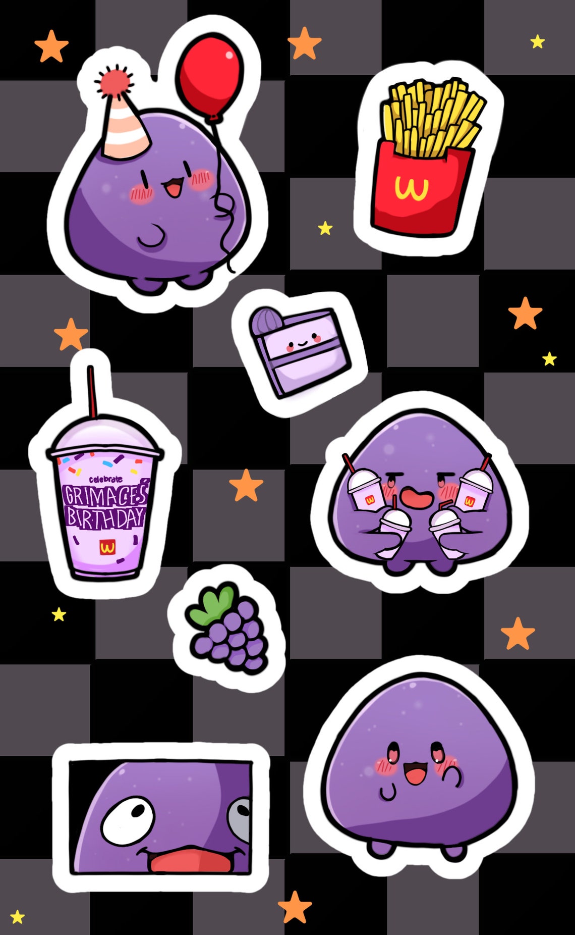 Grimace Sticker Sheet - Etsy