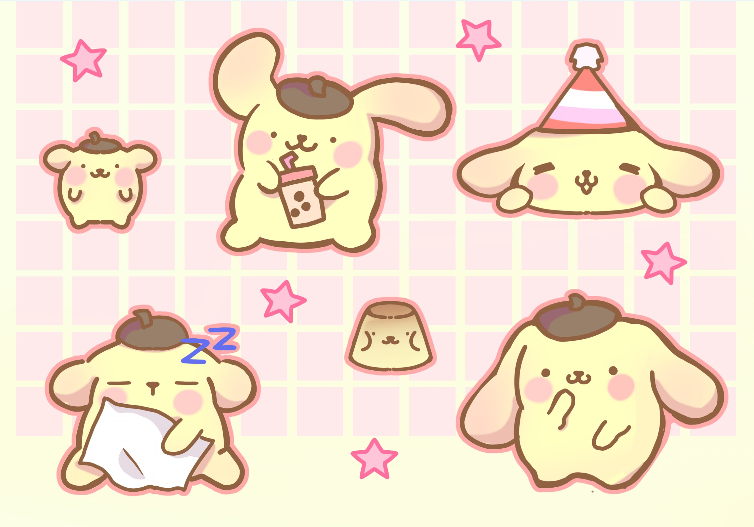 Pom Pom Purin Sticker Sheet Sanrio Cute Kawaii Style Stickers - Etsy