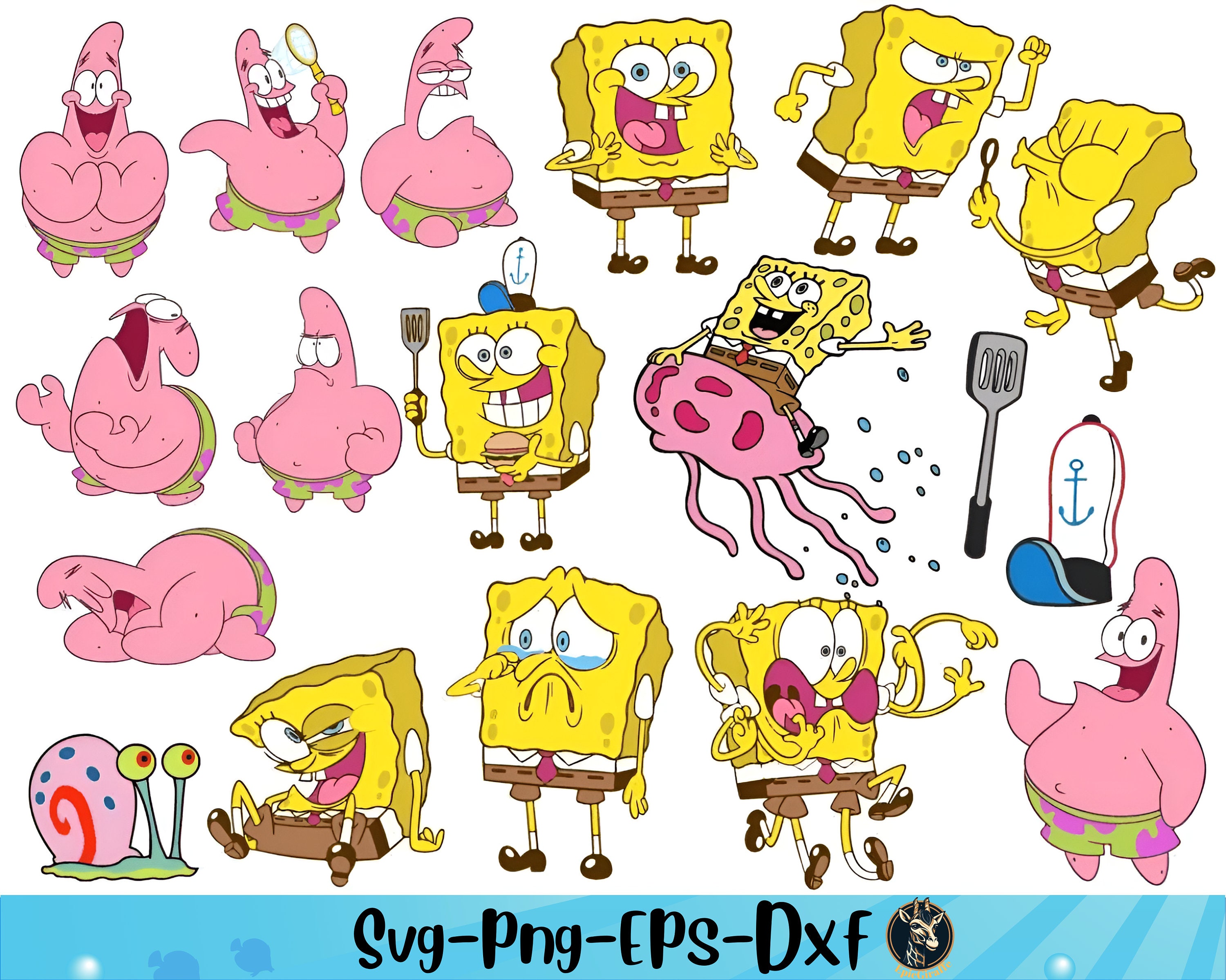 1200 Files Sponge Svg Bundle Sponge Clipart Bundle Cut - Etsy