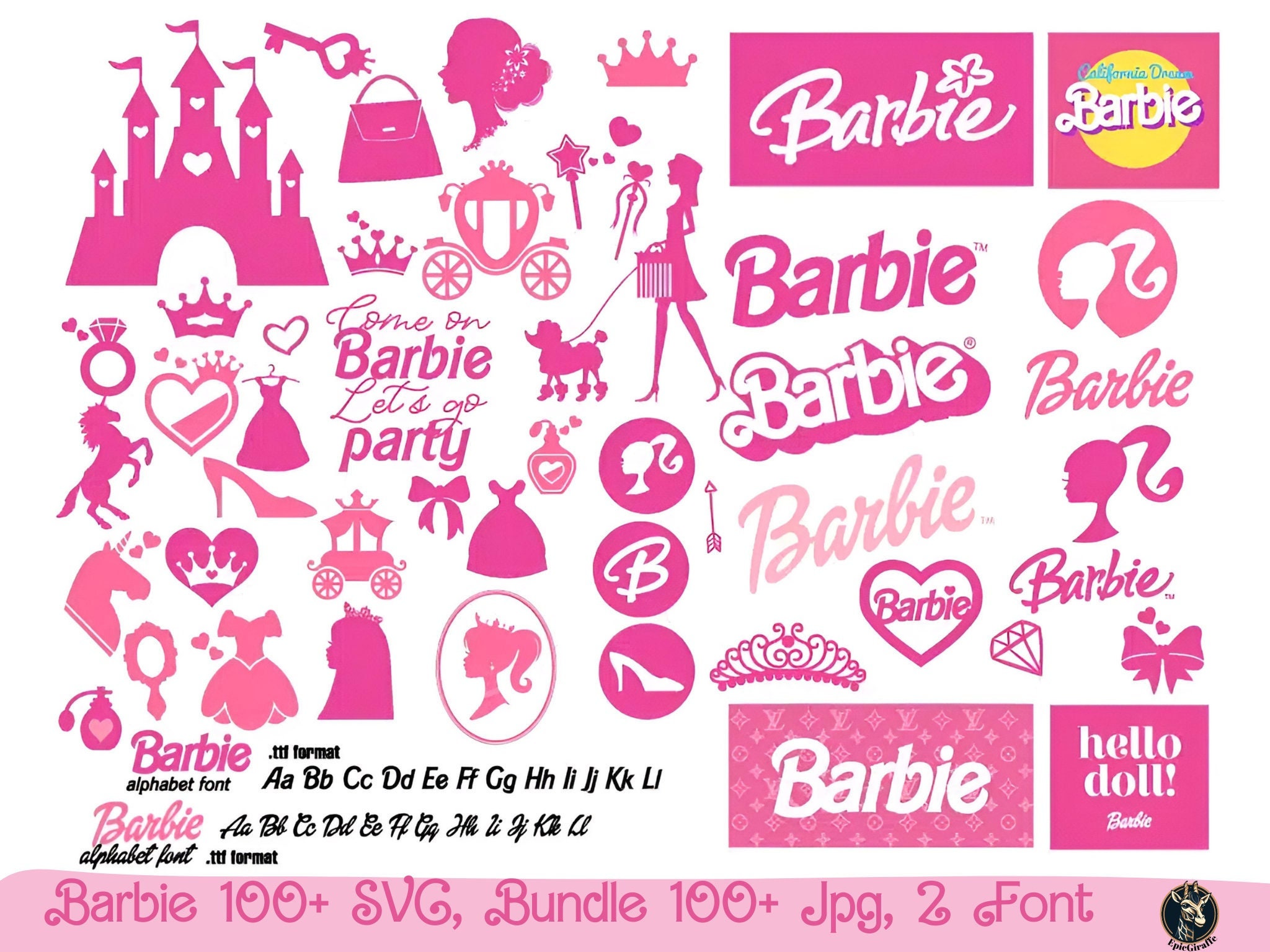 Vintage Barbie Logo Vector