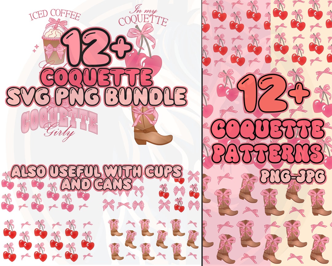 Coquette Bundle 25 Designs SVG PNG in My Coquette Era, Coquette Bow ...