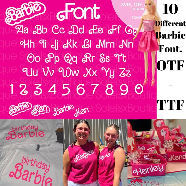 Barbie Font - Etsy