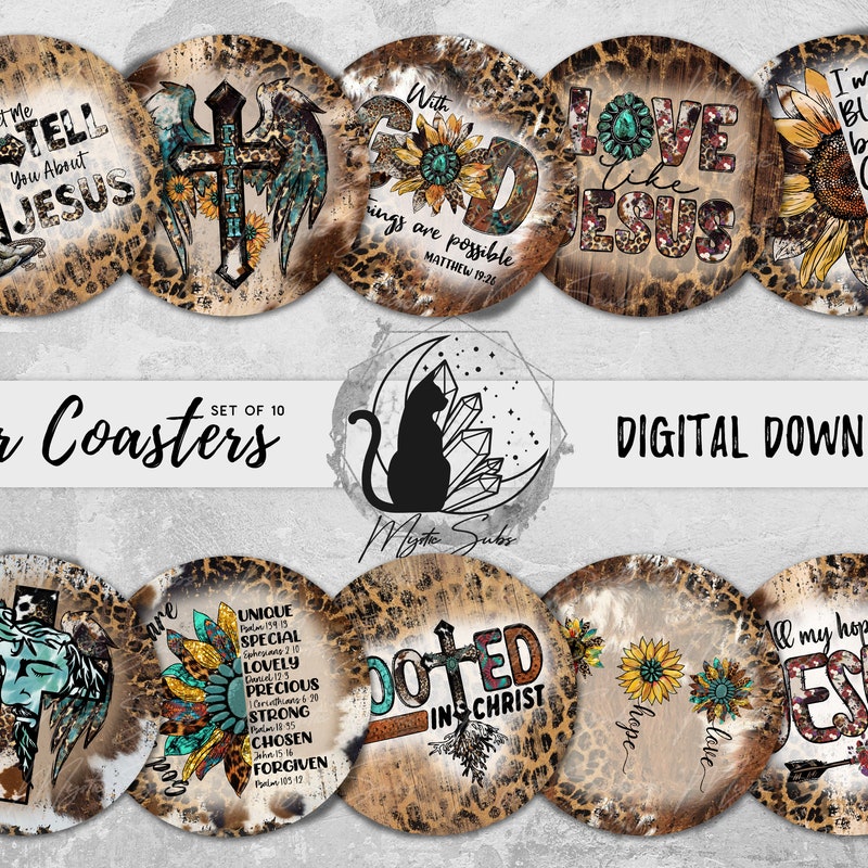 Bible Verse Coasters - Etsy