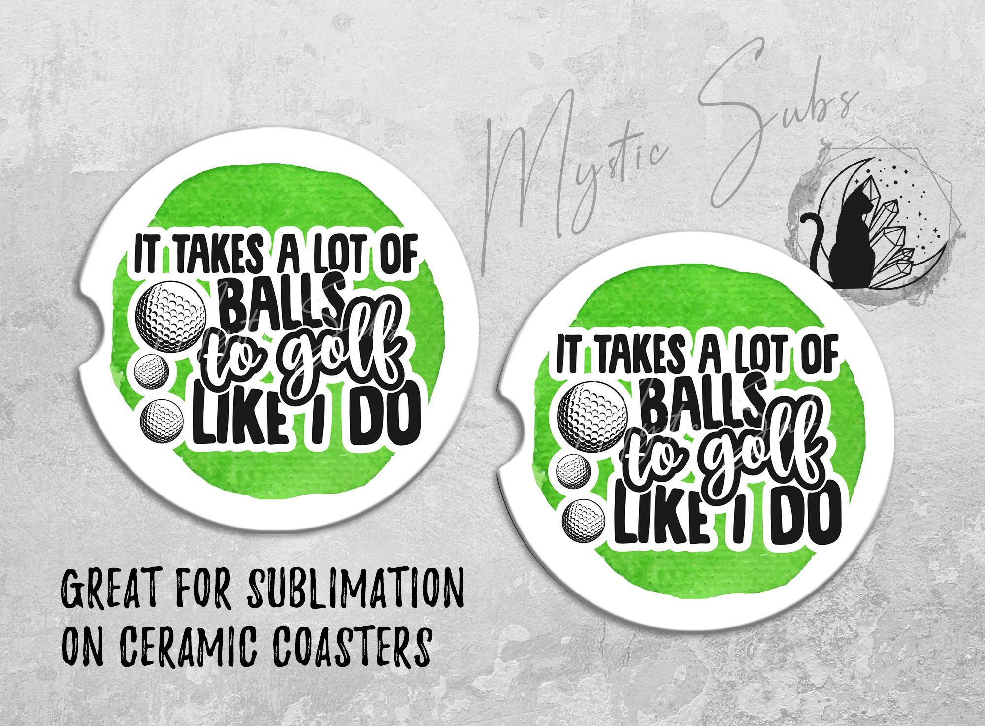 Golf Car Coaster Png Bundle, Golf Ball Coaster Designs, Golfing ...