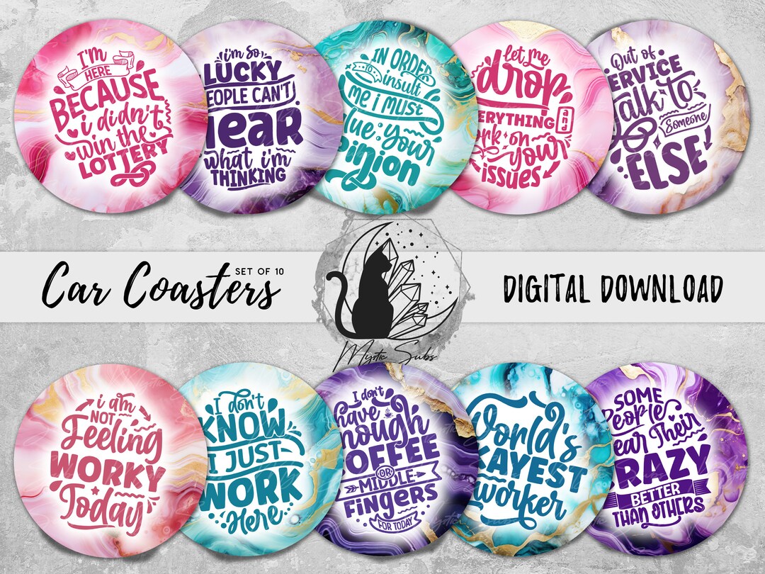 Office Car Coaster Png, Funny Work Coaster Designs, Sarcastic Job ...