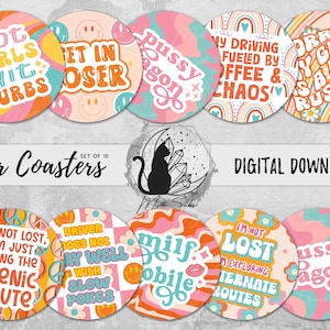 Funny Driving Car Coaster Png, Bad Driver Coaster Design, Sarcastic ...