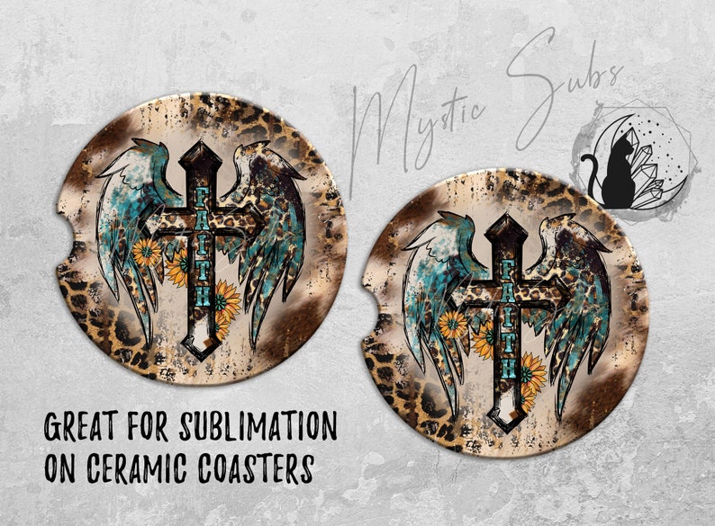 Faith Car Coaster Png Bundle, Religious Coaster Designs, Christian ...