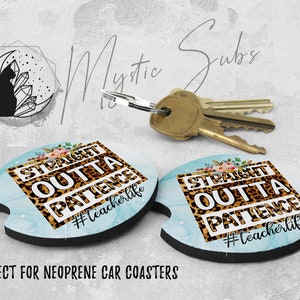 Teacher Car Coaster Png Bundle, Education Coaster Designs, Learning ...