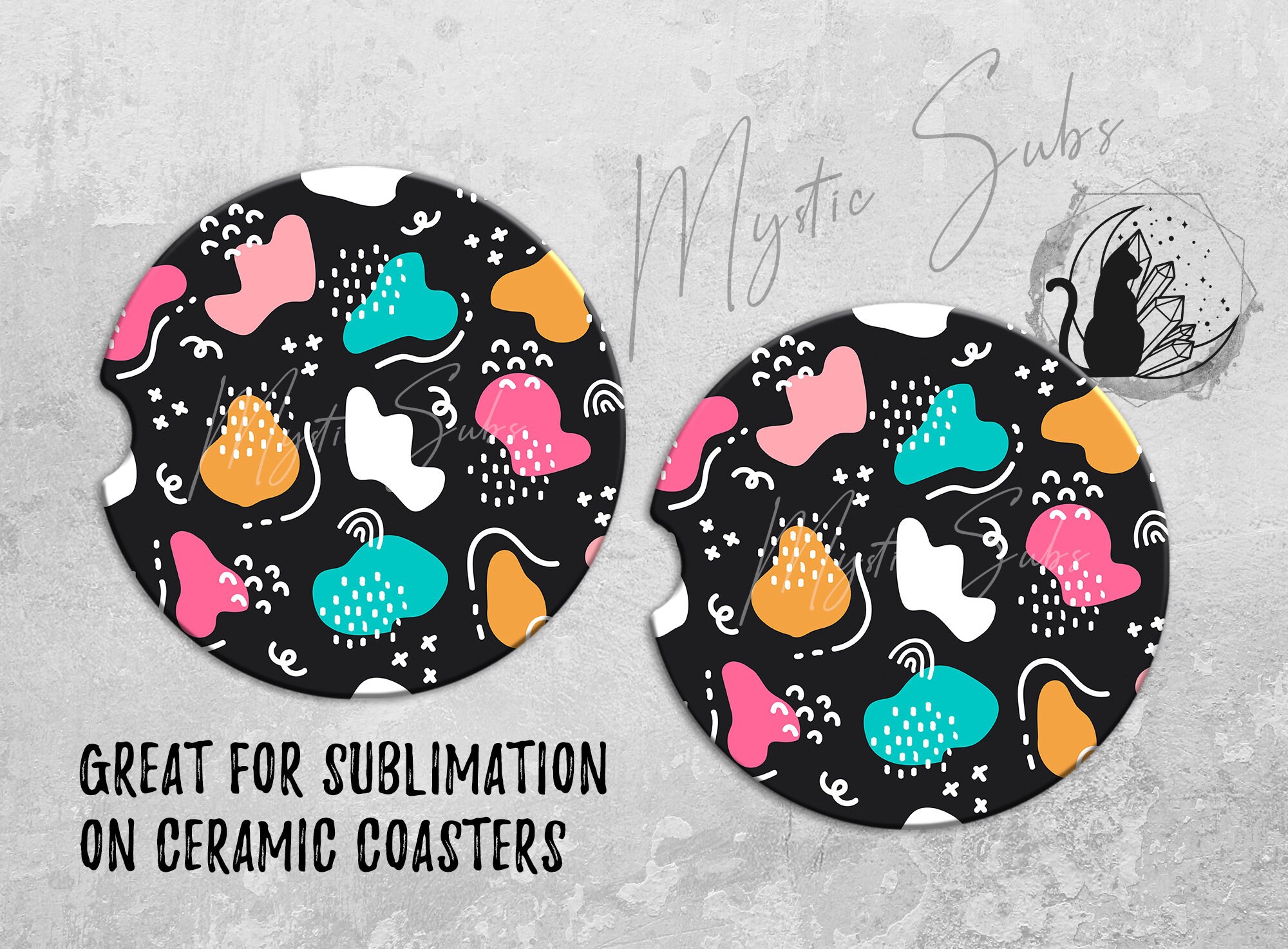 Retro Car Coaster Png Bundle, Caboodle Vintage Coaster Design, Doodle ...