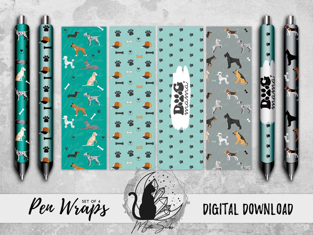 Dog Pen Wrap Png Bundle, Dog Lover Vinyl Pen Wrap Designs, Dog Mom ...