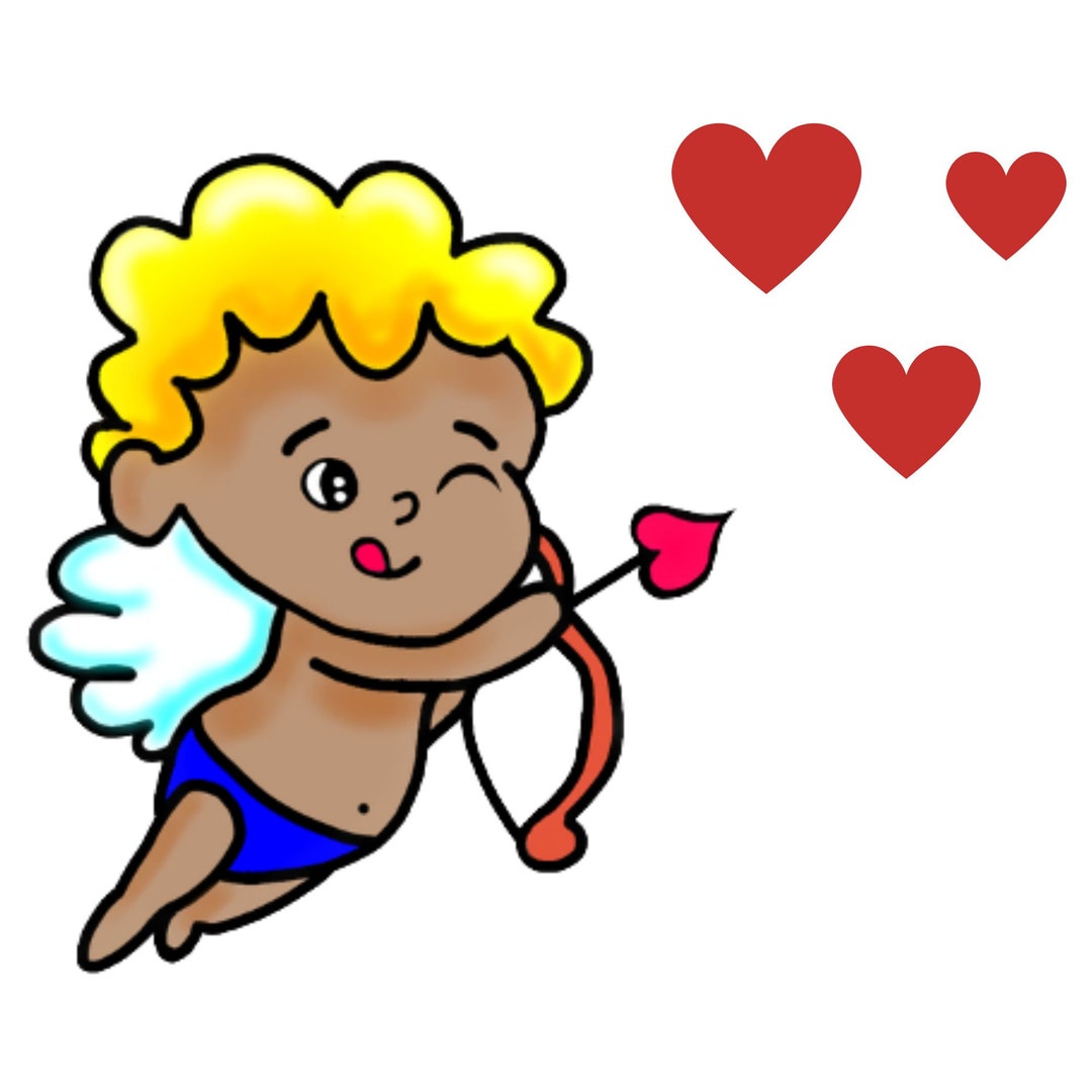 PNG Cupid and Hearts, Digital File - Etsy