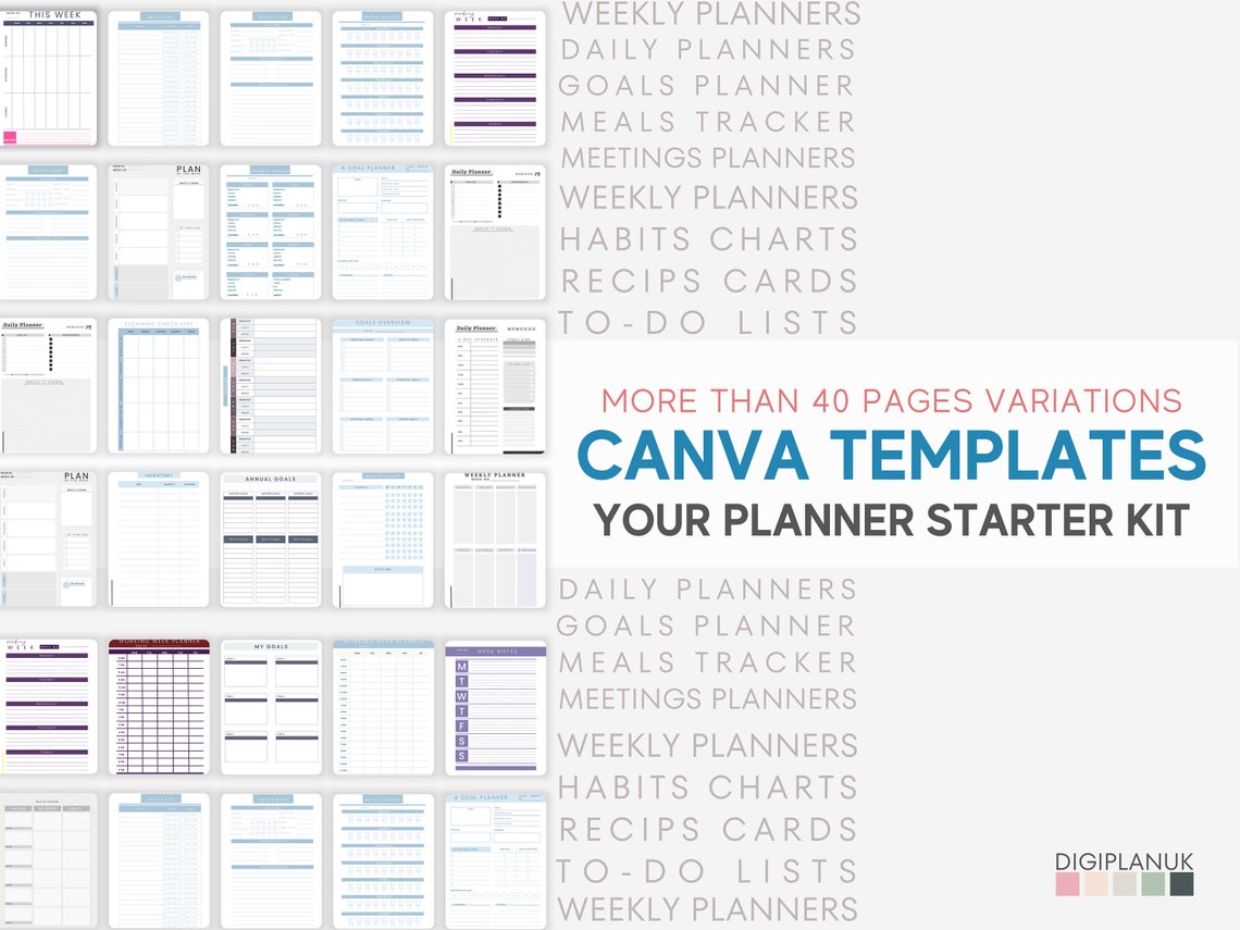 Canva Templates Printable Digital Planner Professional Editable ...