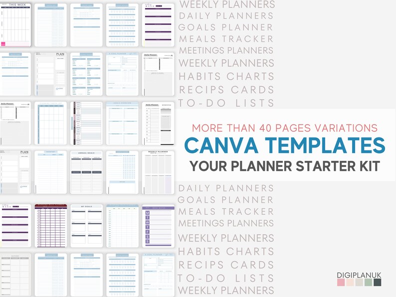 Canva Templates Printable Digital Planner Professional Editable ...