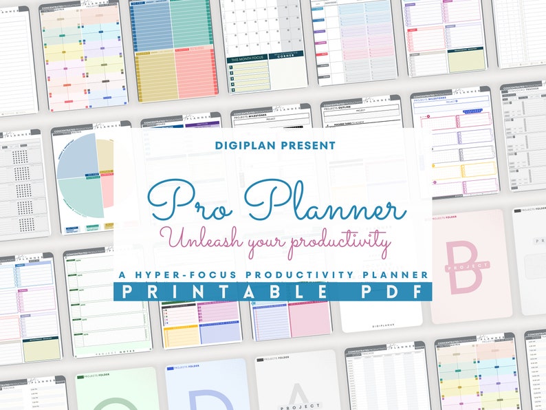 Printable Planner Pro Planner Deep Productivity Focus Work - Etsy