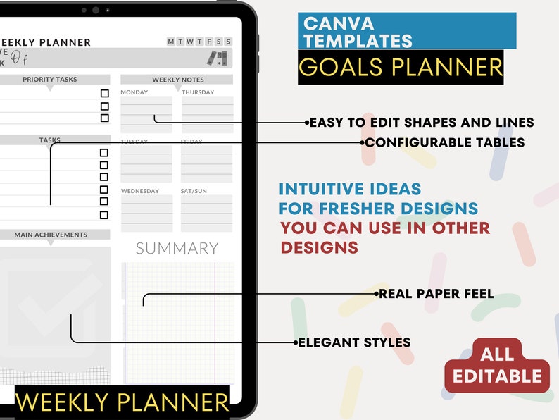 Editable Canva Templates Digital Planner Professional Templates ...