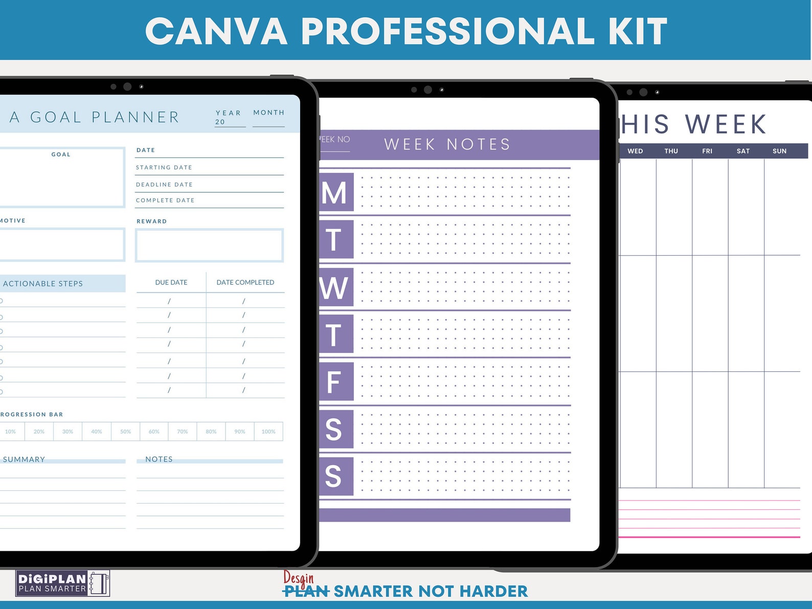 Canva Templates Printable Digital Planner Professional Editable ...