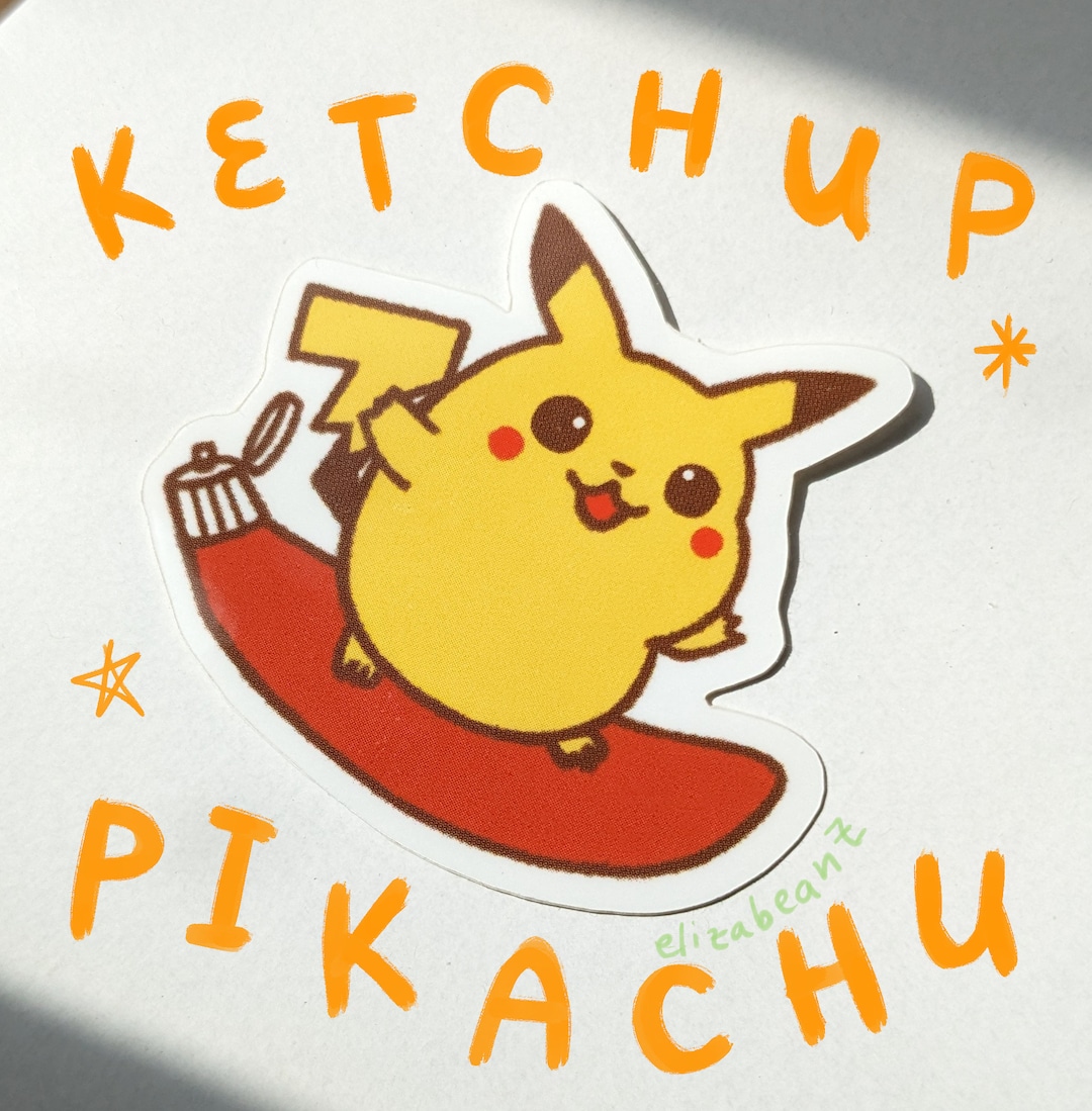 Surfing Ketchup Mouse Vinyl Sticker - Etsy