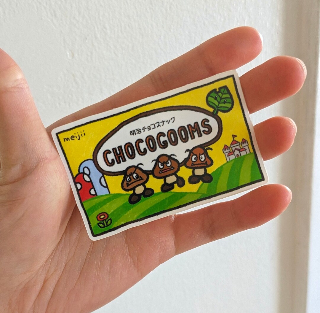 Super Mario Chocolate Goomba Asian Snack Sticker - Etsy