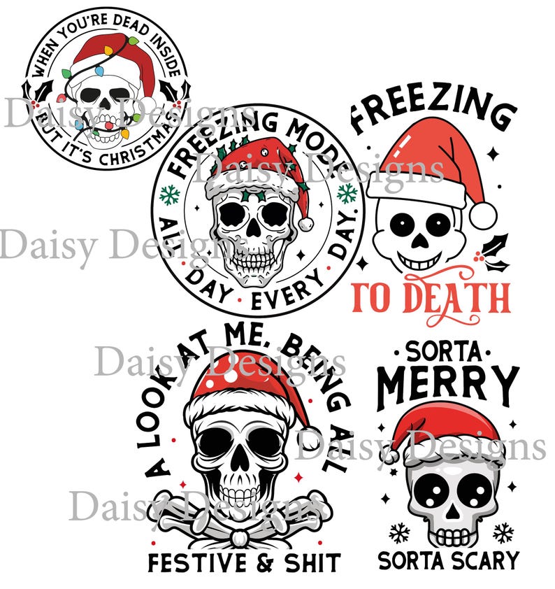 Christmas Skulls Bundle Digital Files - Etsy