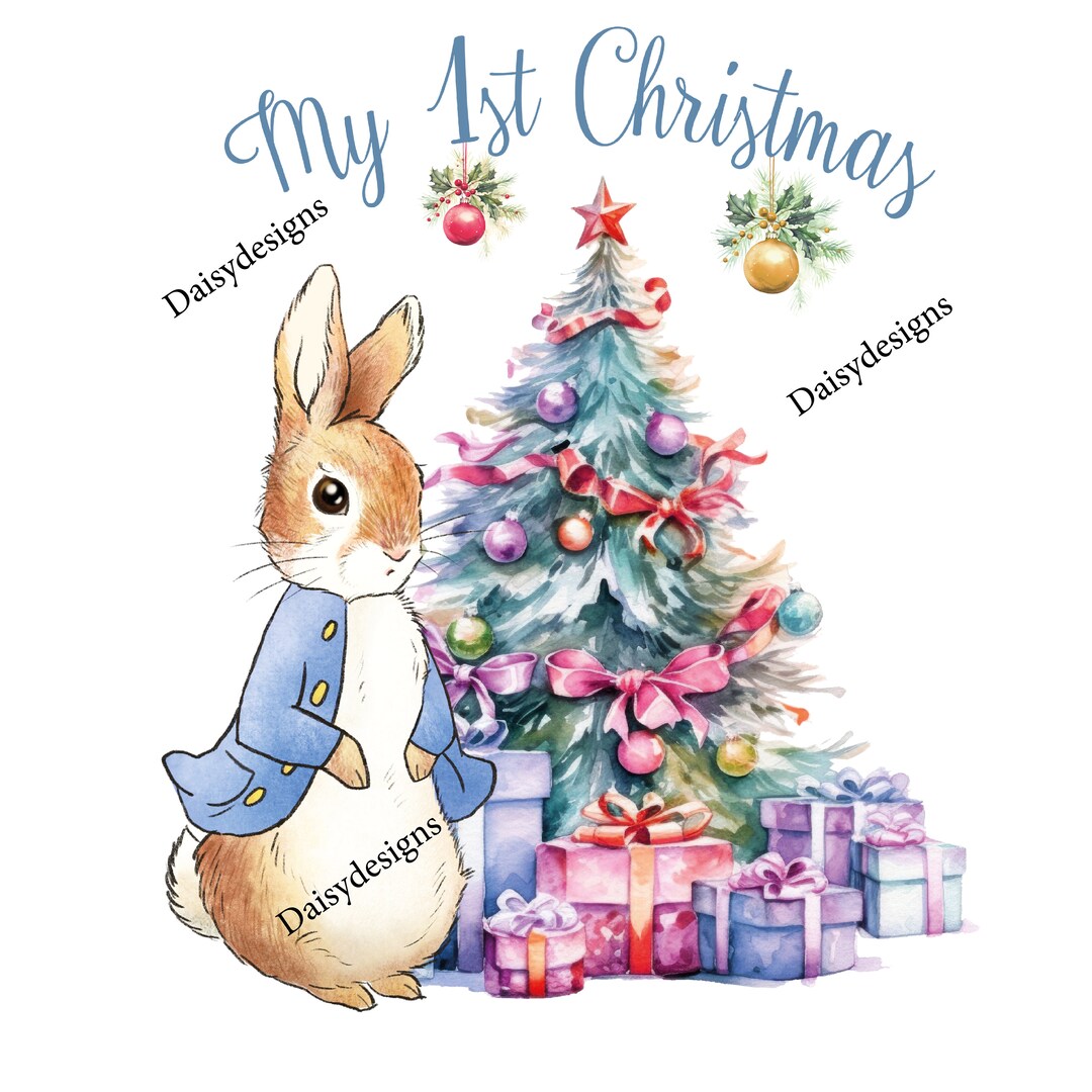 Peter Rabbit 1st Christmas Digital Download for Decorations ...