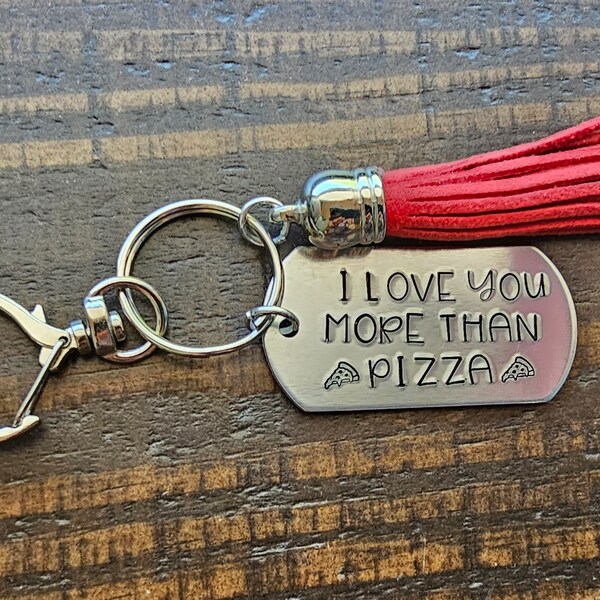 Pizza Keychain - Etsy