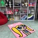 Custom Cartoon Character Rug - Handmade Plush Nursery Decor, Colorful ...