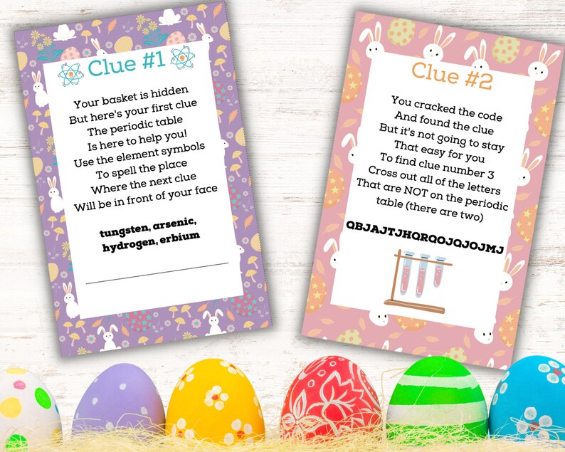 Chemistry Periodic Table Easter Basket Scavenger Hunt for Teens and ...