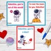 Printable Astronaut Space Valentines, Science Valentine Cards, Download ...