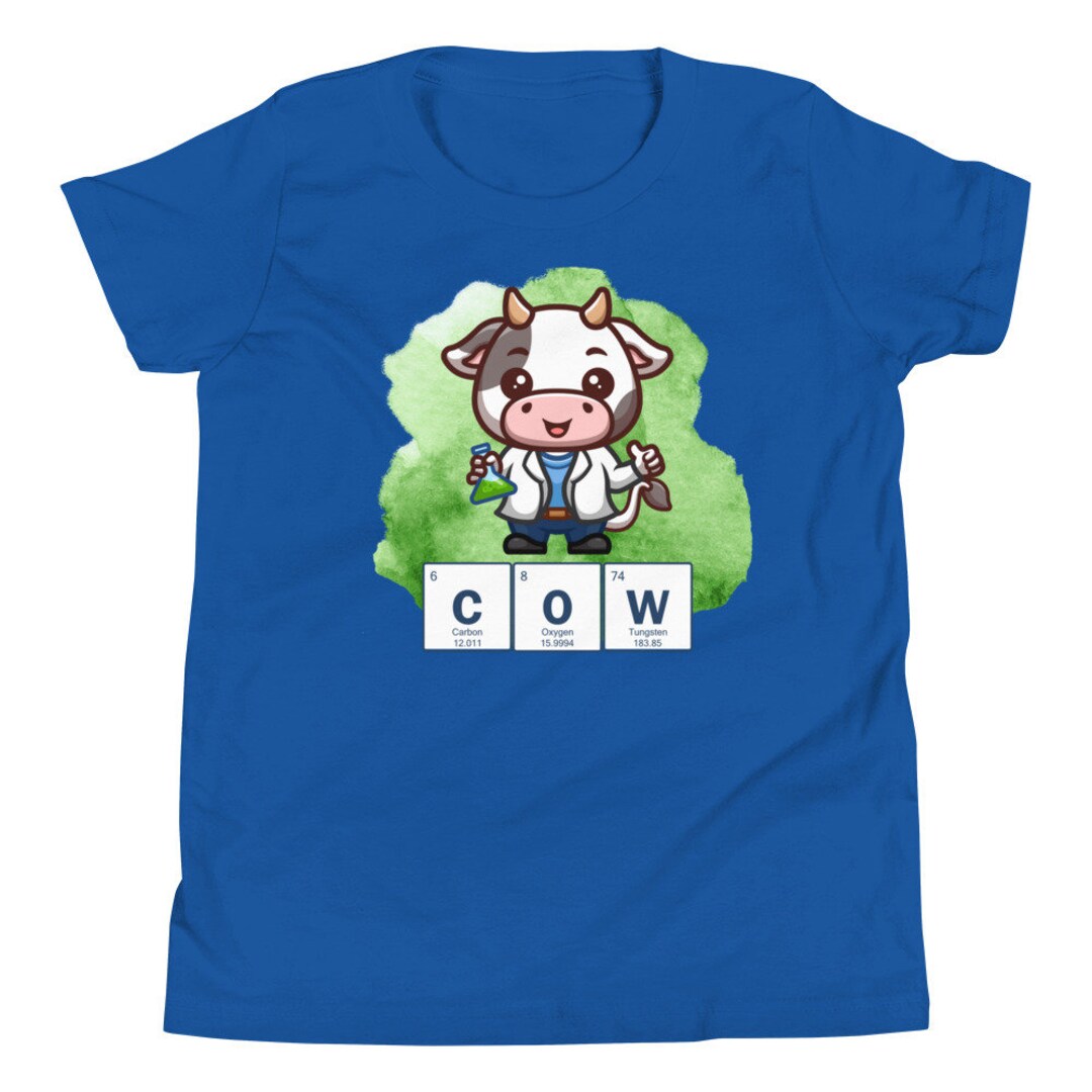 Chemistry Tee Cow Periodic Table Kids Science Shirt Elements T-shirt ...