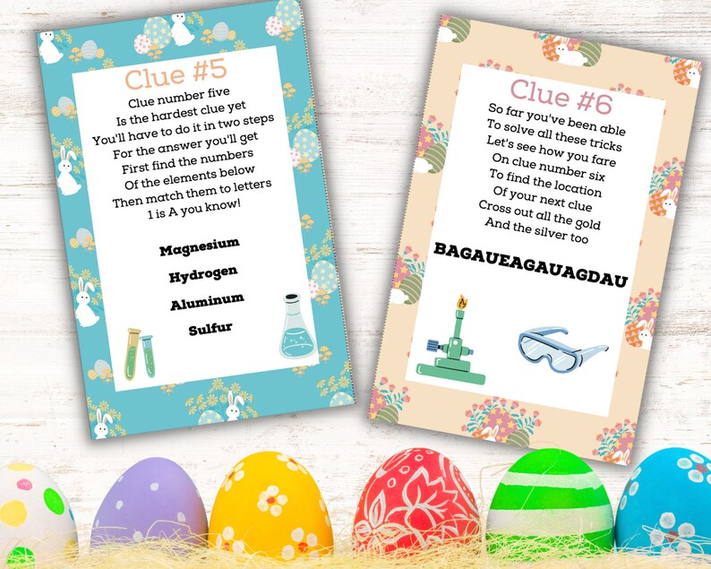 Chemistry Periodic Table Easter Basket Scavenger Hunt for Teens and ...
