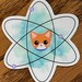 Cation Sticker, Chemistry Cat, Cute Science Sticker, Orange Cat ...