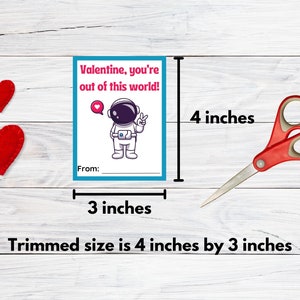 Printable Astronaut Space Valentines, Science Valentine Cards, Download ...