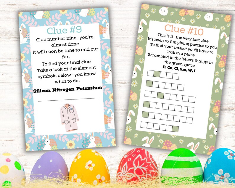 Chemistry Periodic Table Easter Basket Scavenger Hunt for Teens and ...