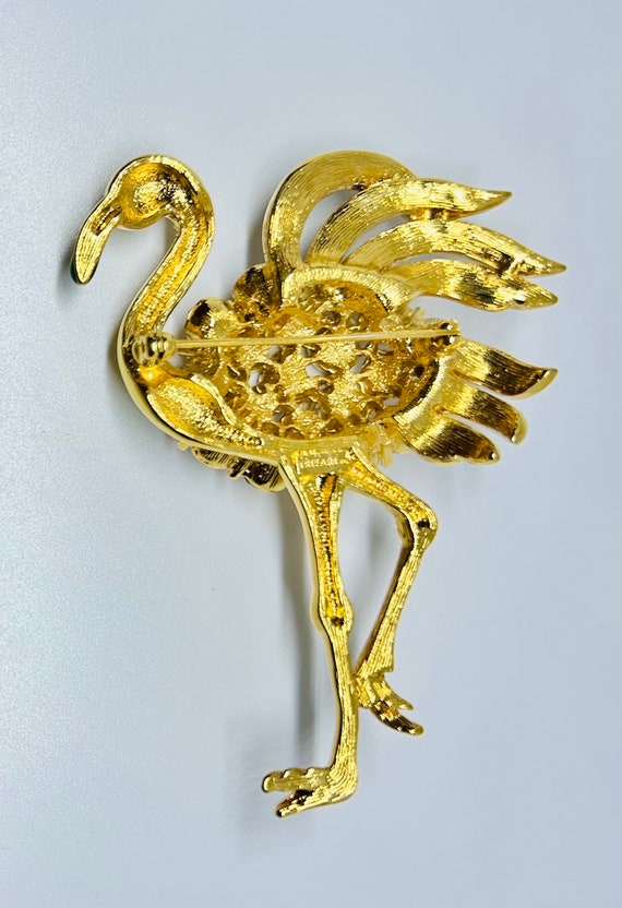 Trifari Pin: Rare Flamingo - Gem