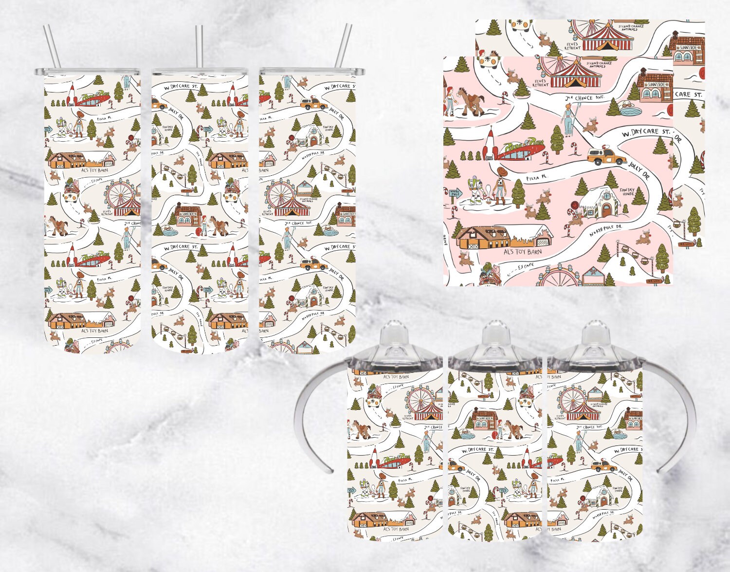 Mapa de juguetes Mapa Toy Story Inspired Tumbler 20oz 12oz - Etsy México